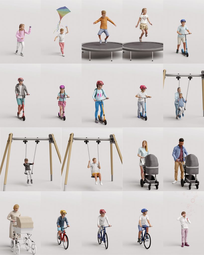 Vol.10 Kids – Humano 3D – 3d People Collections