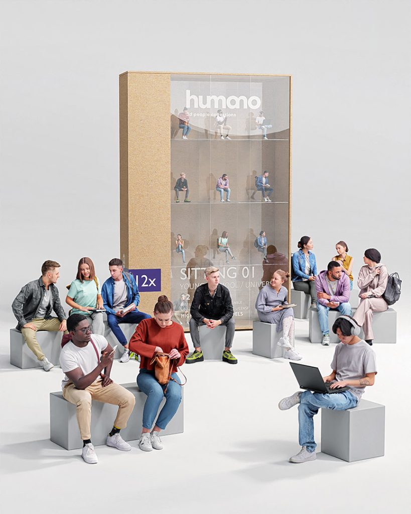 Humano 3D – 3d People Collections – Populating your digital worlds!