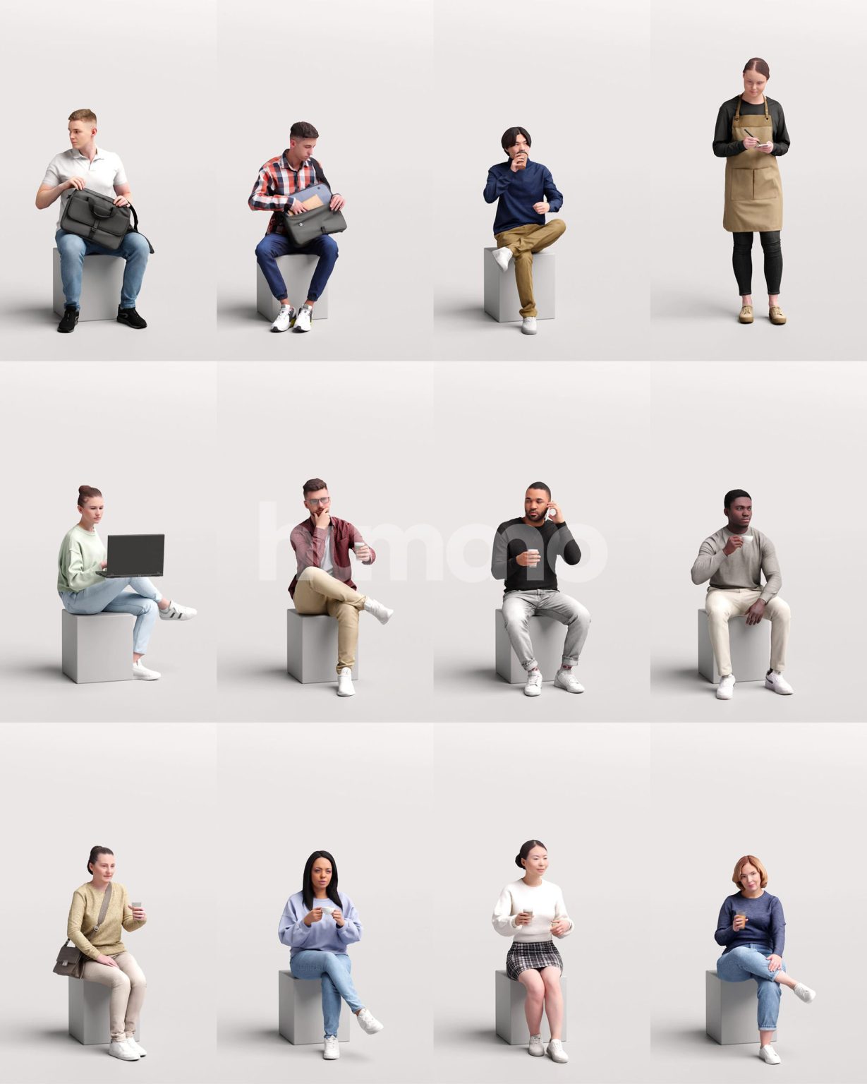 2212 | Café 01 – Humano 3D – 3d People Collections