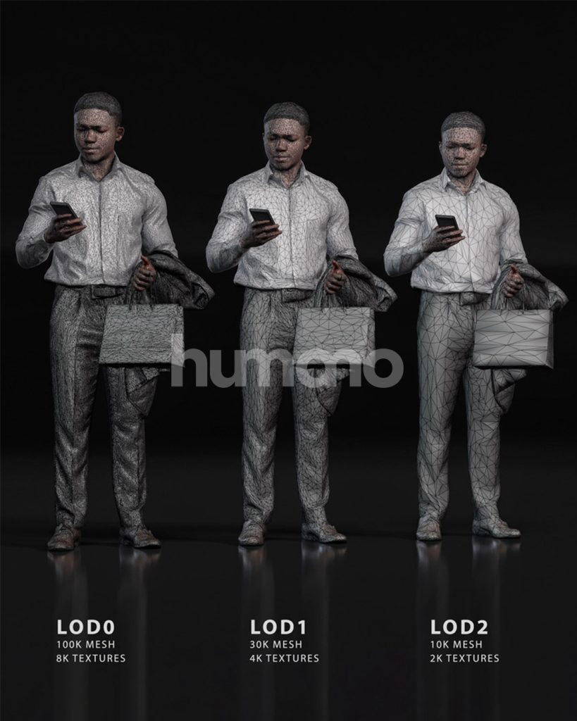 Posed Free Model – Humano 3D – 3d People Collections