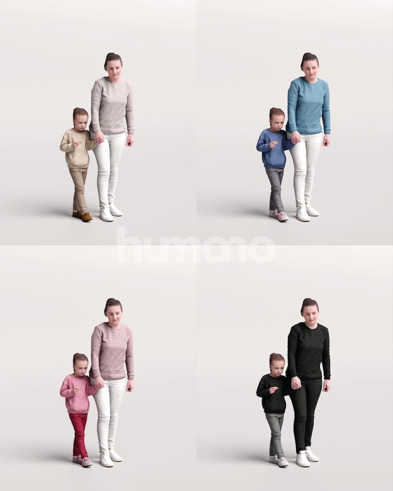 Posed 070-4152 Group – Humano 3D – 3d People Collections