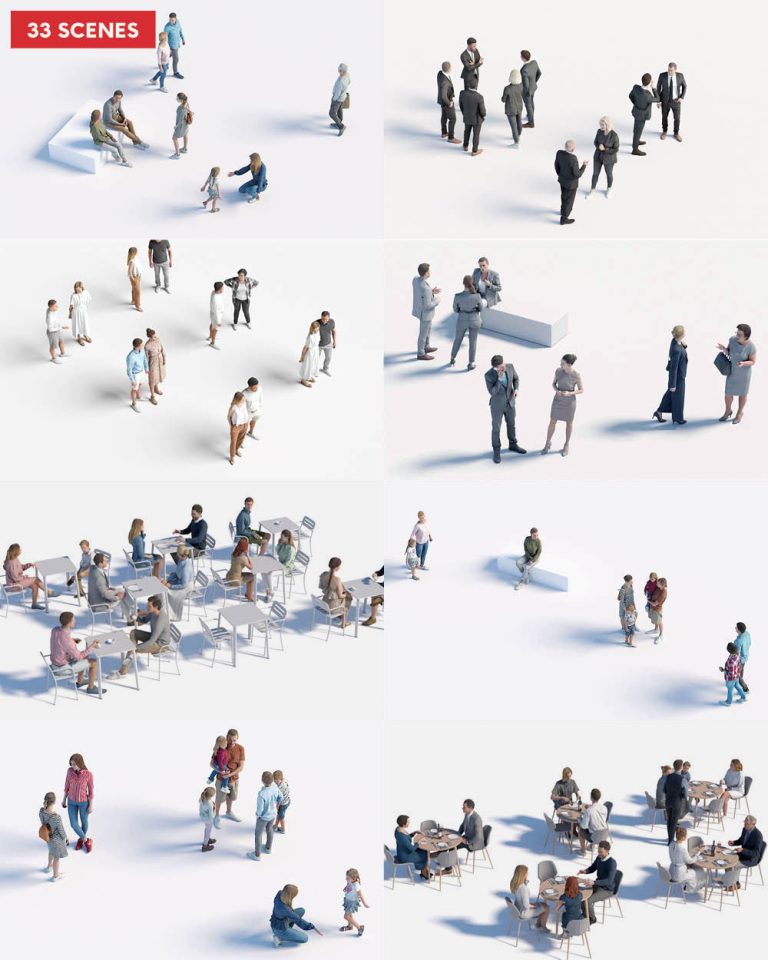 Mega Bundle 01 – Humano 3D – 3d People Collections