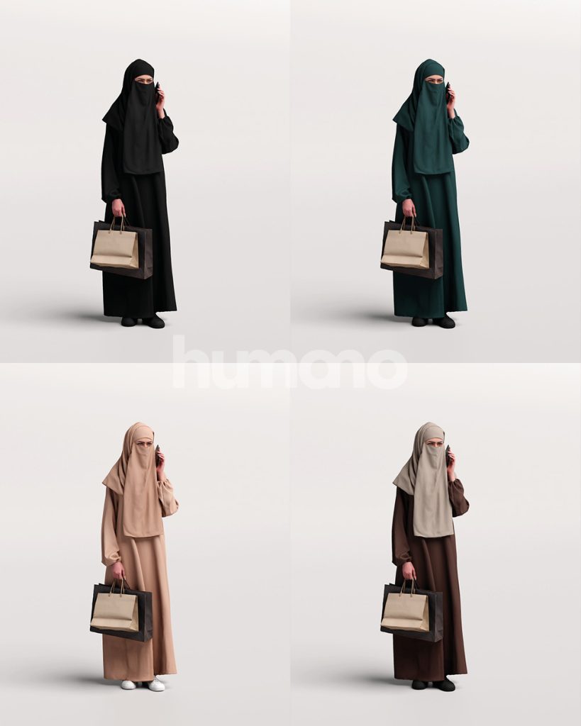 Posed 052-6561 Woman Arab – Humano 3D – 3d People Collections