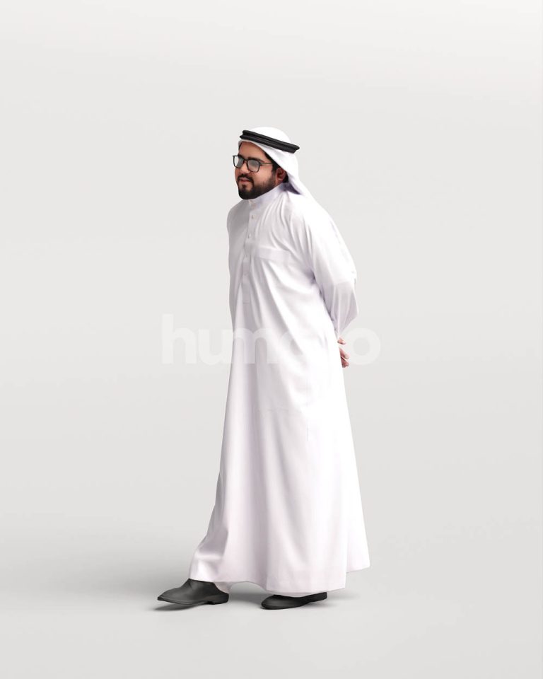 Posed Arab Free Model – Humano 3D – 3d People Collections