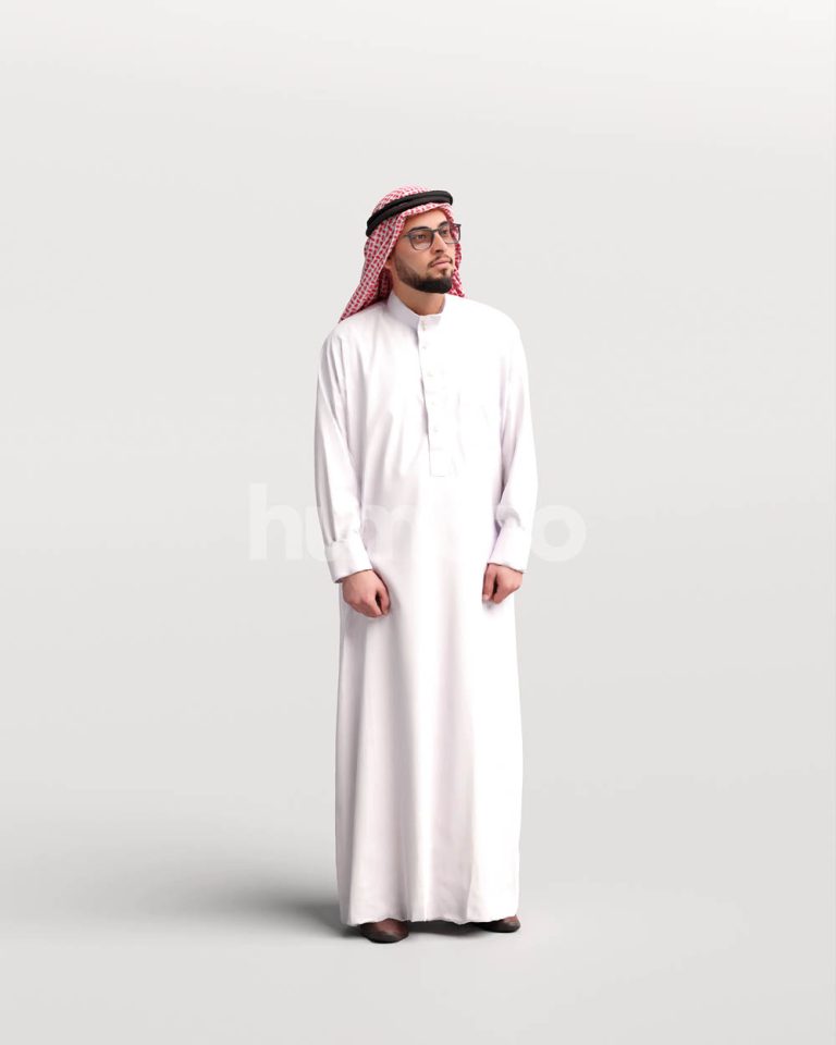 Posed Arab Free Model – Humano 3D – 3d People Collections