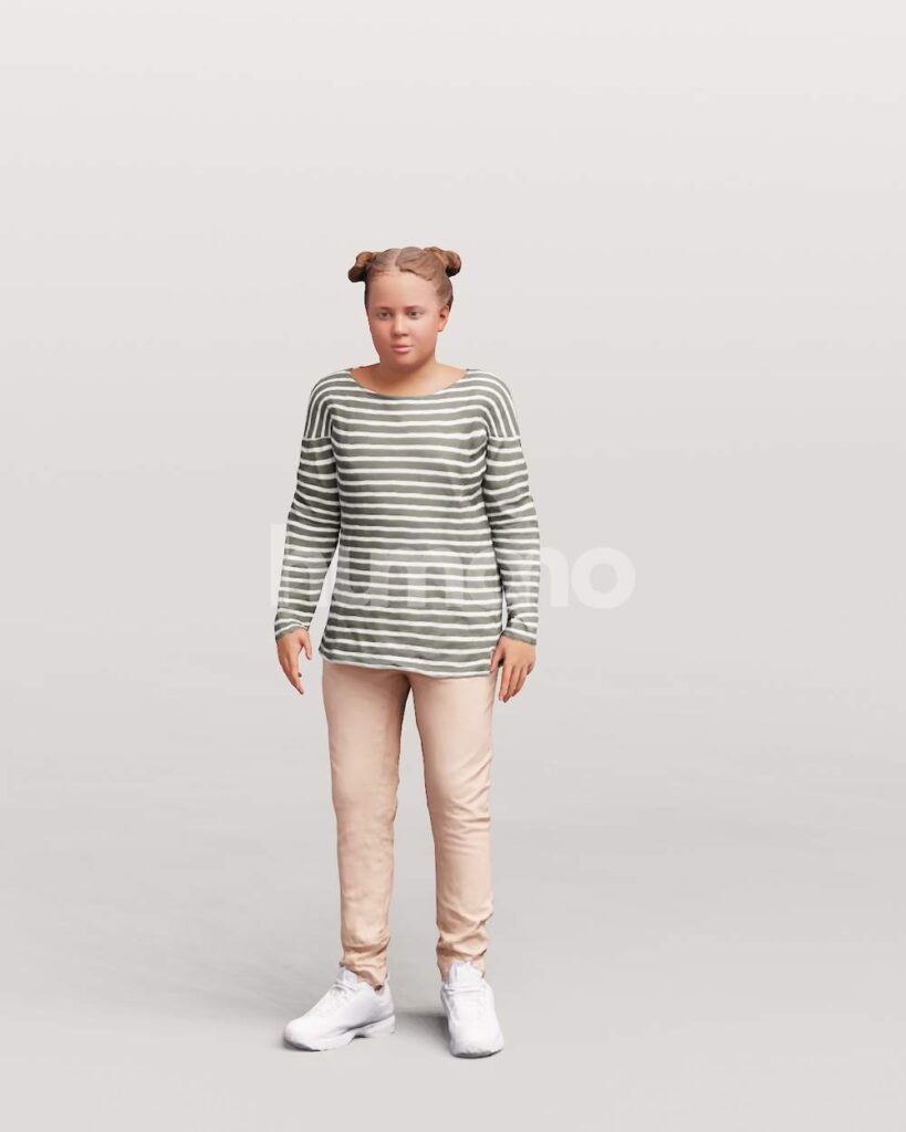 Animated 027-4382 SI2 Girl Standing Idle – Humano 3D – 3d People ...