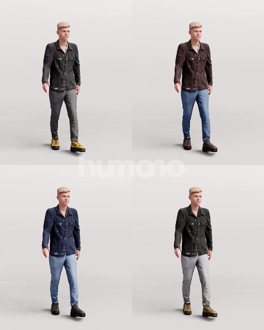 Animated 033-3219 W1 Man Walking – Humano 3D – 3d People Collections