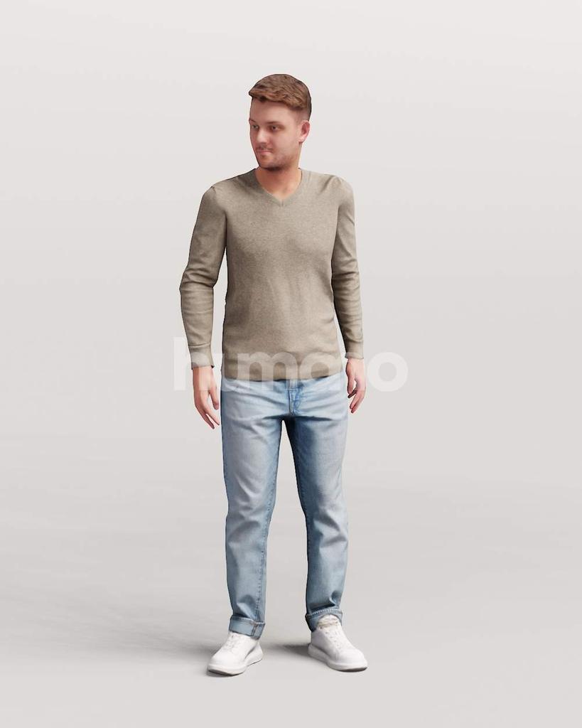 Animated 034-1821 SL2 Man Standing Listening – Humano 3D – 3d People ...