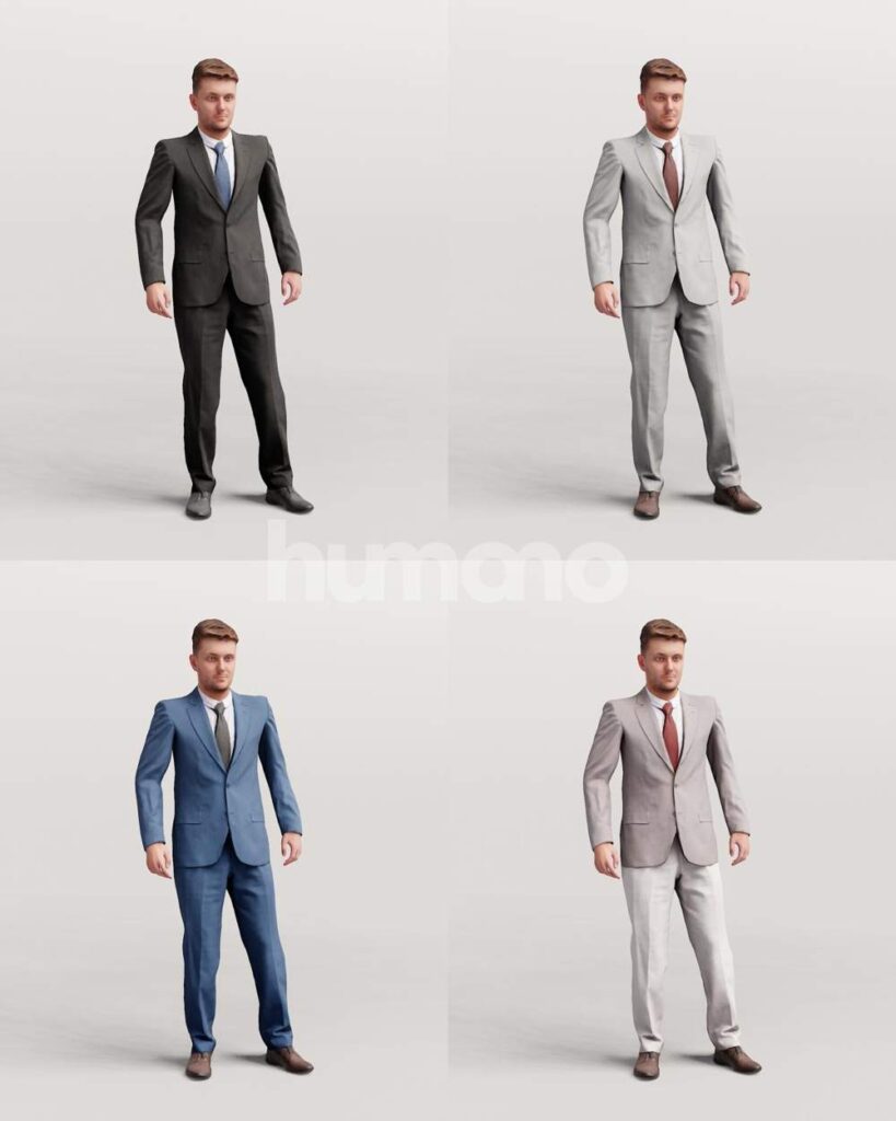 Animated 034-1873 SM3 Man Moving Around – Humano 3D – 3d People Collections