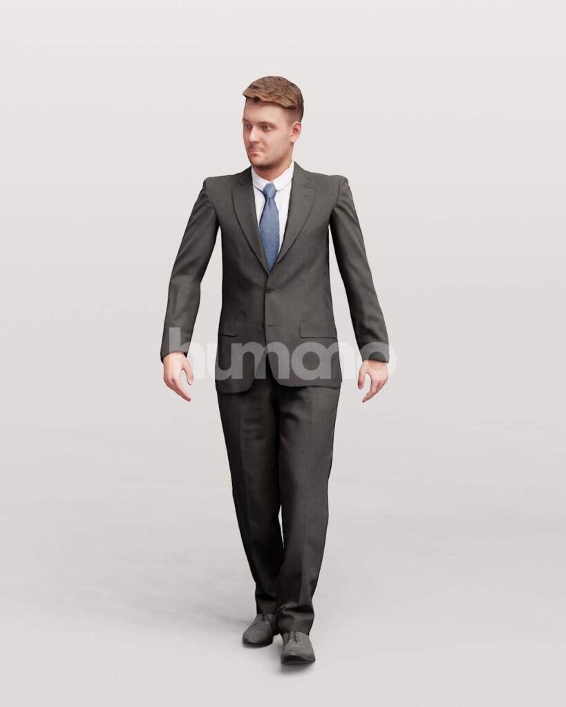 Animated 034-1873 W5 Man Walking – Humano 3D – 3d People Collections