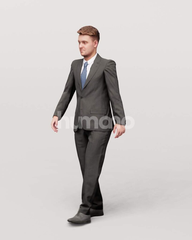 Animated 034-1873 W5 Man Walking – Humano 3D – 3d People Collections