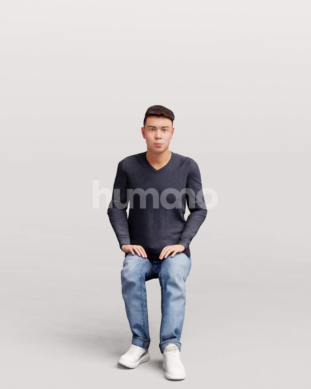 Animated 040-1821 S2 Man Sitting – Humano 3D – 3d People Collections