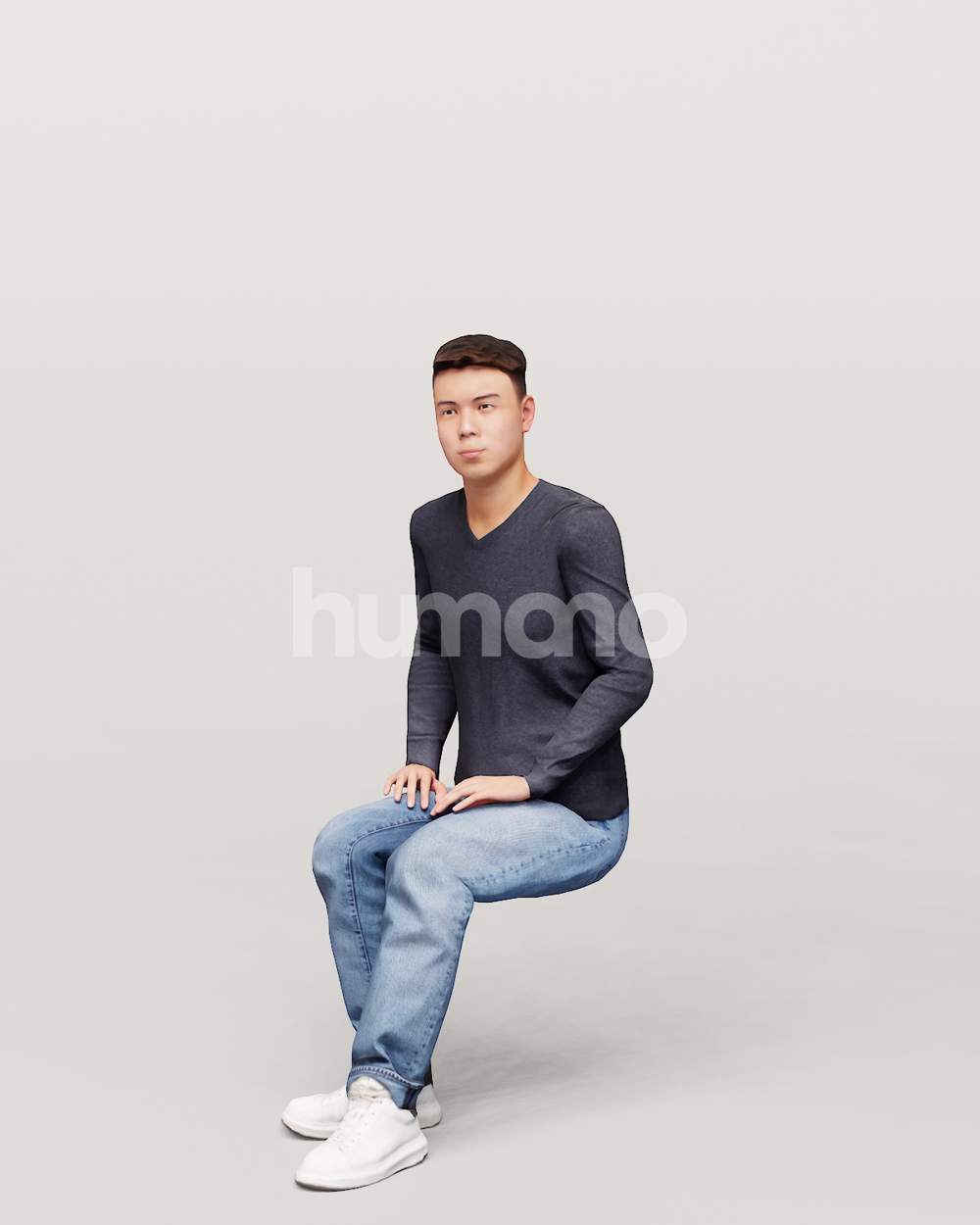 Animated 040-1821 S2 Man Sitting – Humano 3D – 3d People Collections