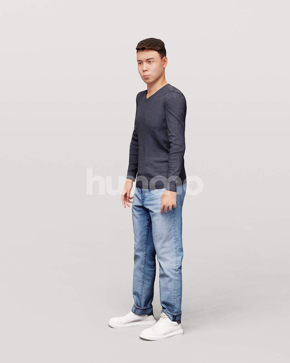 Animated 040-1821 SI1 Man Standing Idle – Humano 3D – 3d People Collections