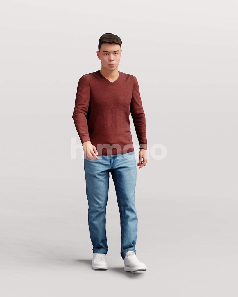 Animated 040-1821 W4 Man Walking – Humano 3D – 3d People Collections