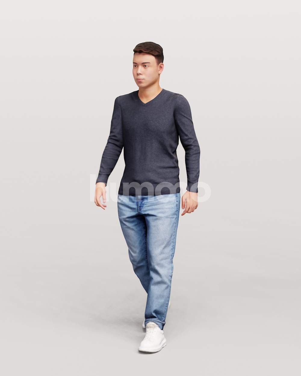 Animated 040-1821 W4 Man Walking – Humano 3D – 3d People Collections
