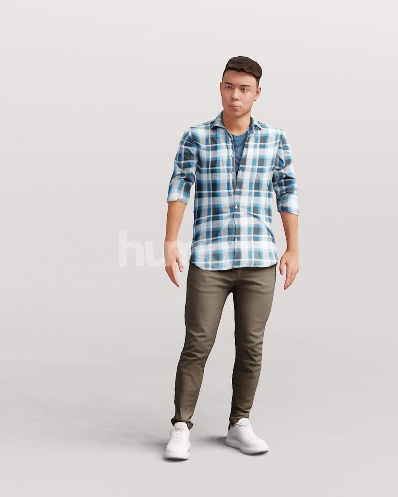 Animated 040-1847 SI4 Man Standing Idle – Humano 3D – 3d People Collections
