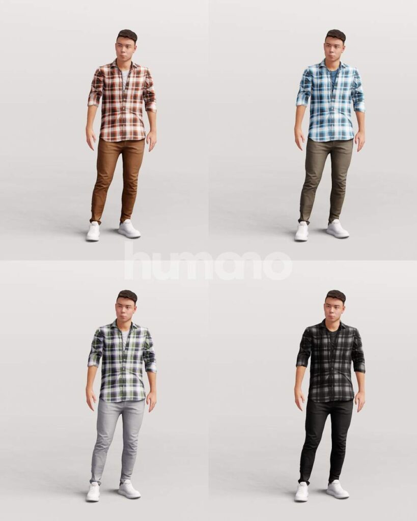 Animated 040-1847 SI4 Man Standing Idle – Humano 3D – 3d People Collections