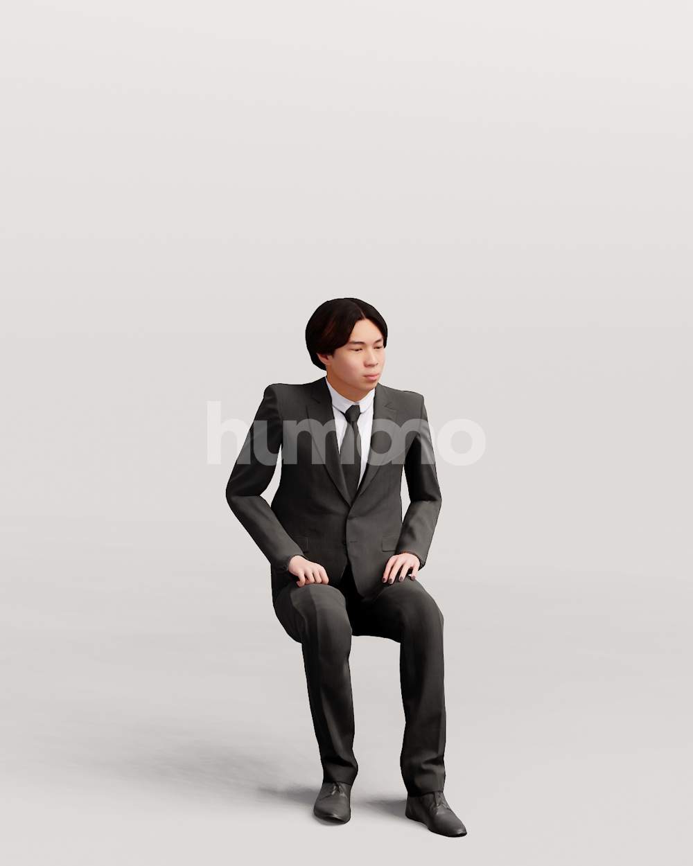 Animated 041-1873 S2 Man Sitting – Humano 3D – 3d People Collections