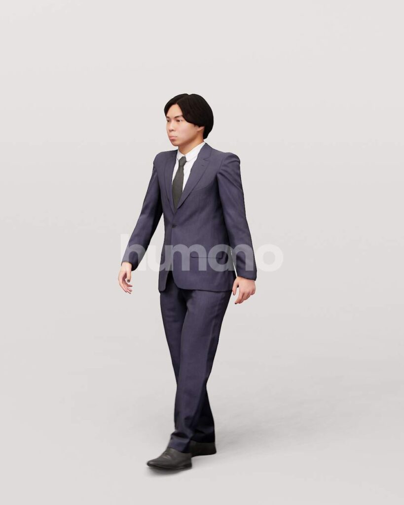 Animated 041-1873 W5 Man Walking – Humano 3D – 3d People Collections