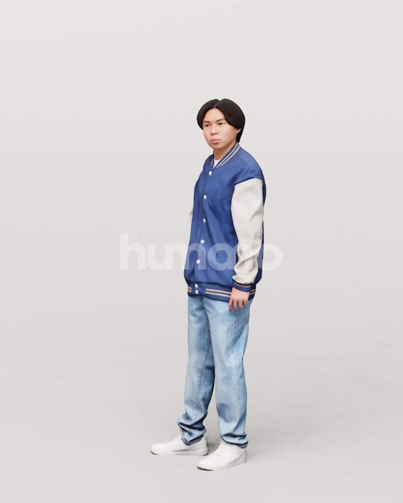 Animated 041-5056 SI1 Man Standing Idle – Humano 3D – 3d People Collections