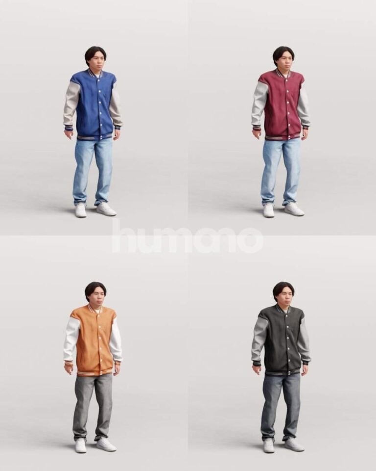Animated 041-5056 SM1 Man Moving Around – Humano 3D – 3d People Collections