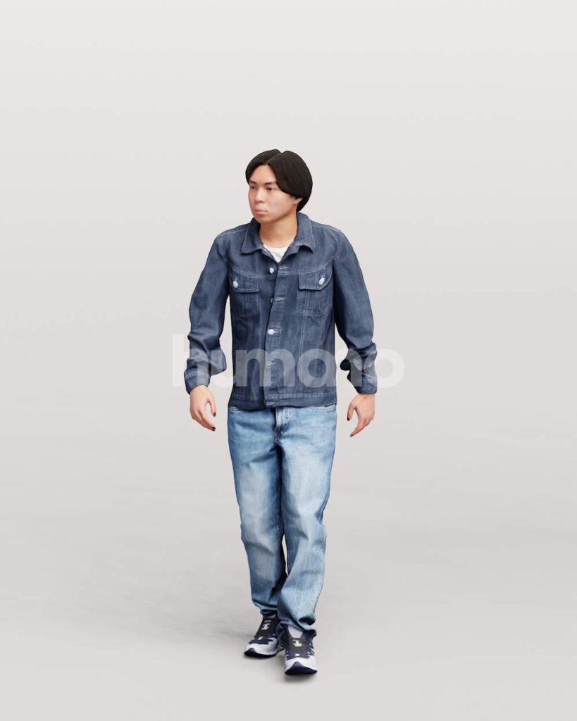 Animated 041-5224 W5 Man Walking – Humano 3D – 3d People Collections