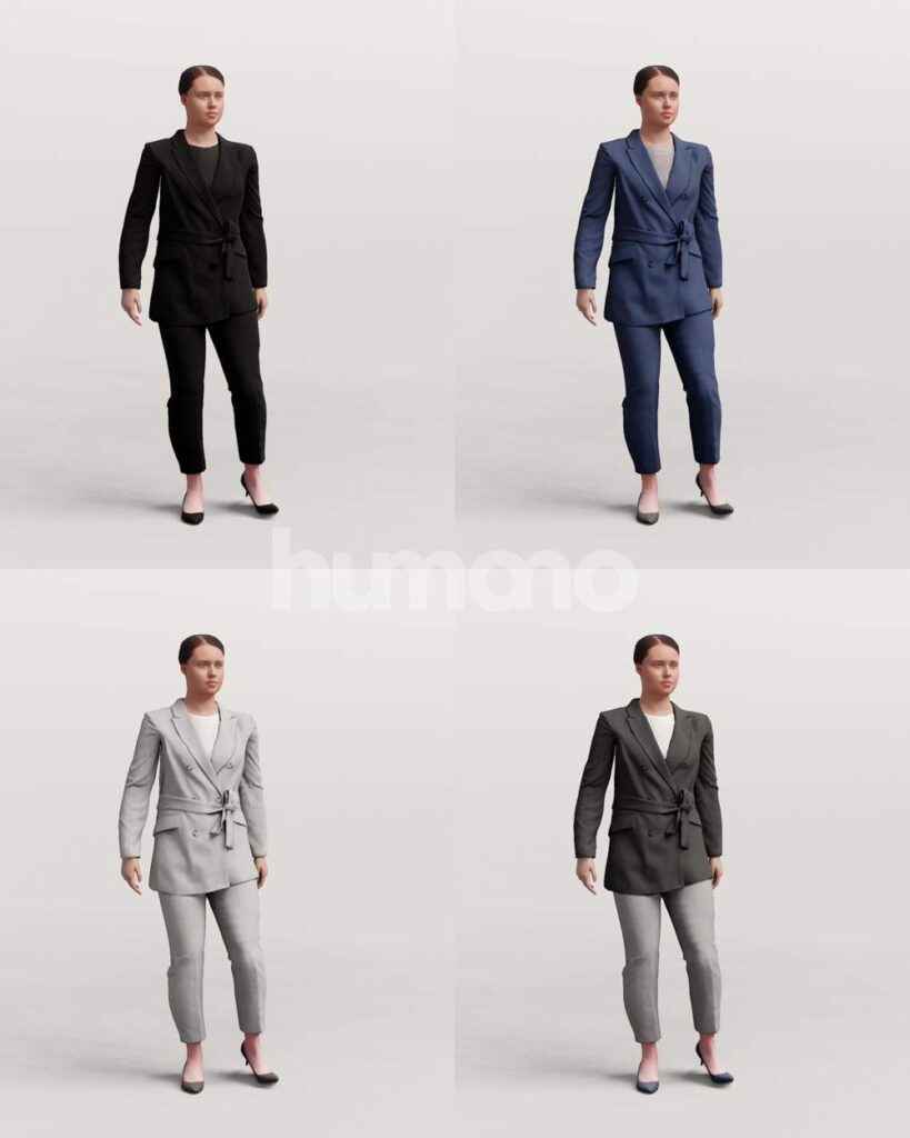 Animated 043-3361 SI3 Woman Standing Idle – Humano 3D – 3d People ...