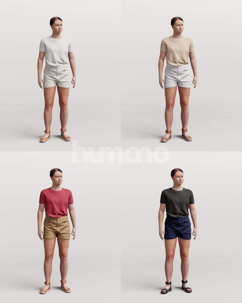 Animated 043-3497 SI2 Woman Standing Idle – Humano 3D – 3d People ...