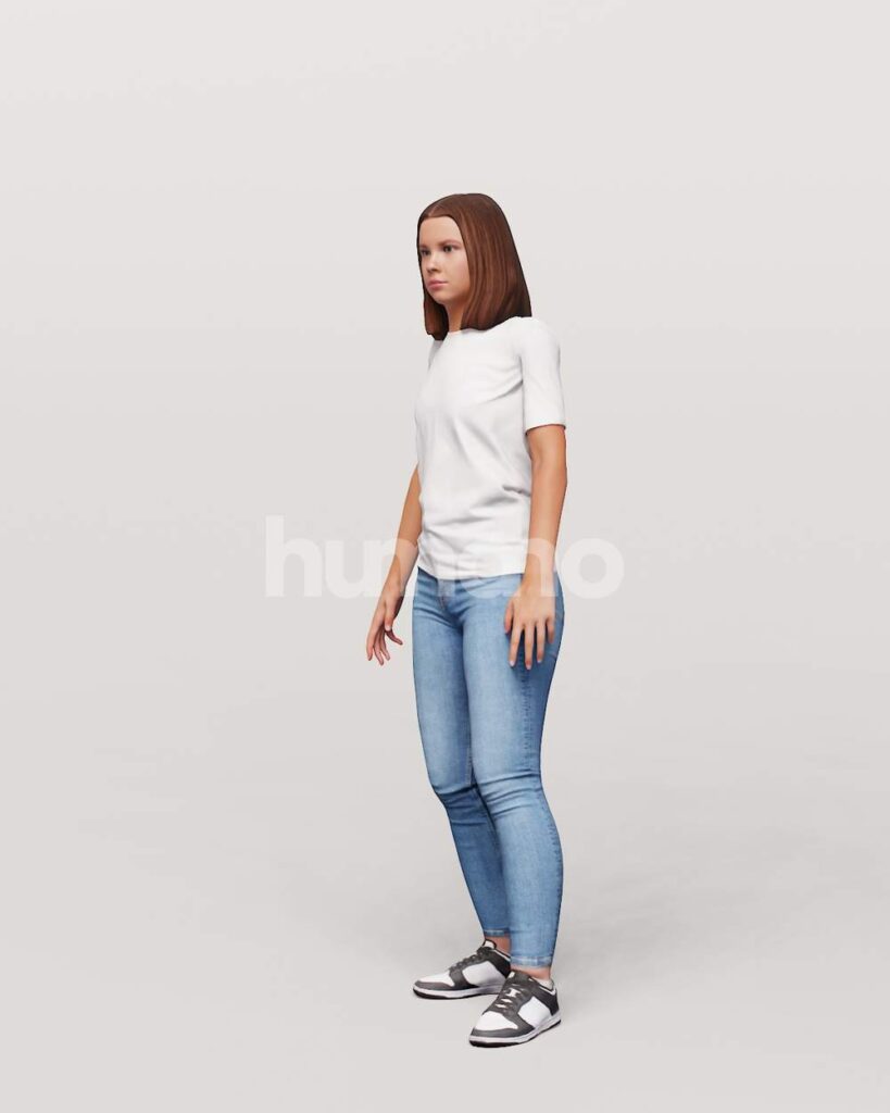 Animated 045-3658 SI4 Woman Standing Idle – Humano 3D – 3d People ...