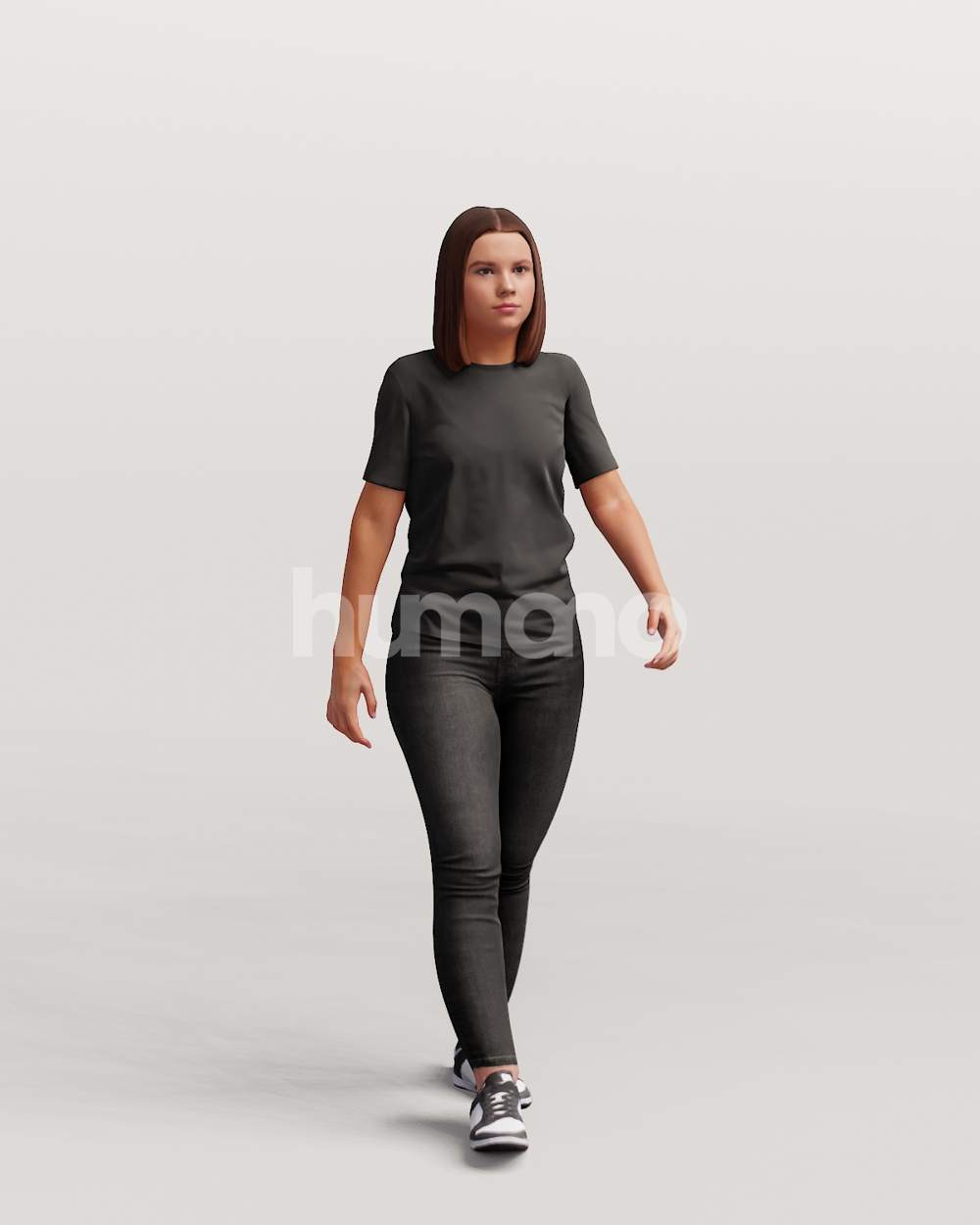 Animated 045-3658 W1 Woman Walking – Humano 3D – 3d People Collections