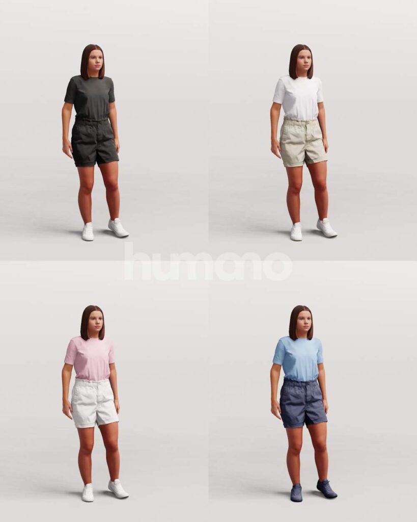 Animated 045-3693 SI3 Woman Standing Idle – Humano 3D – 3d People ...
