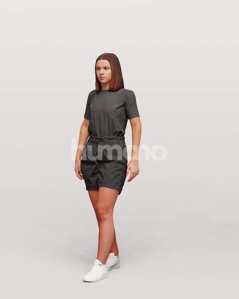 Animated 045-3693 SI3 Woman Standing Idle – Humano 3D – 3d People ...
