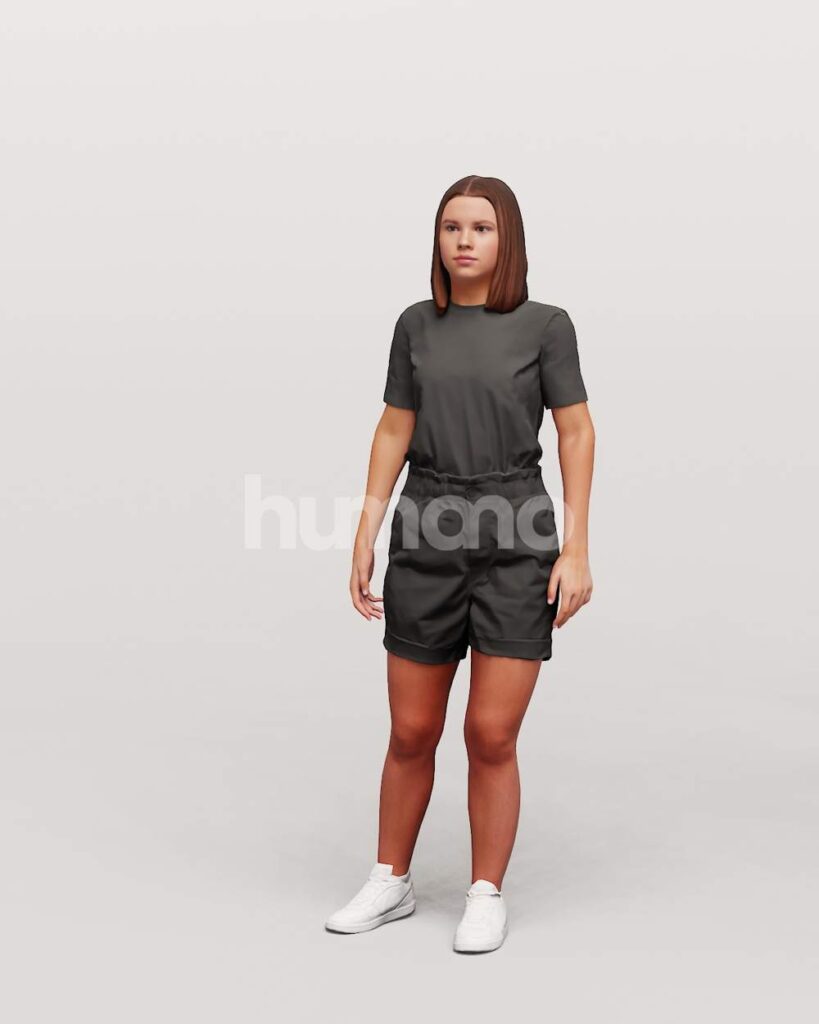 Animated 045-3693 SI3 Woman Standing Idle – Humano 3D – 3d People ...