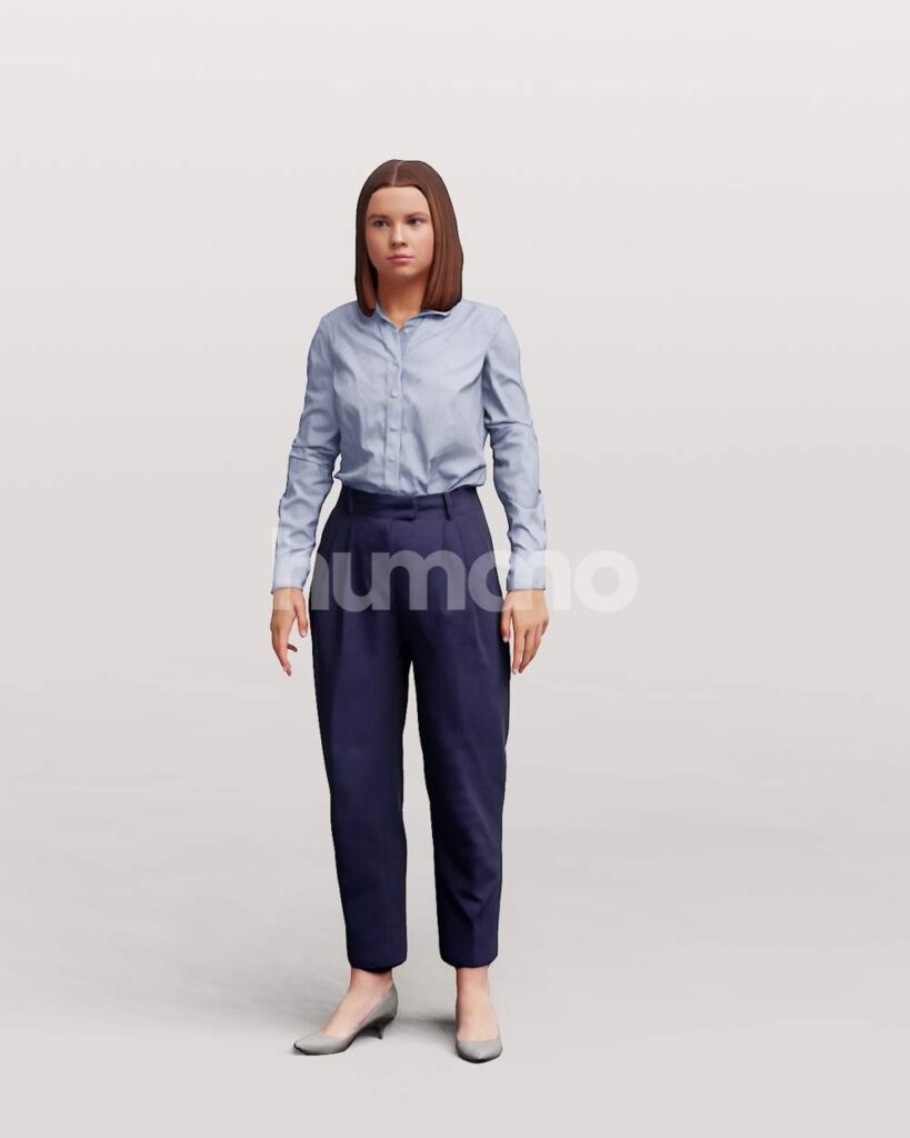 Animated 045-3745 SI2 Woman Standing Idle – Humano 3D – 3d People ...