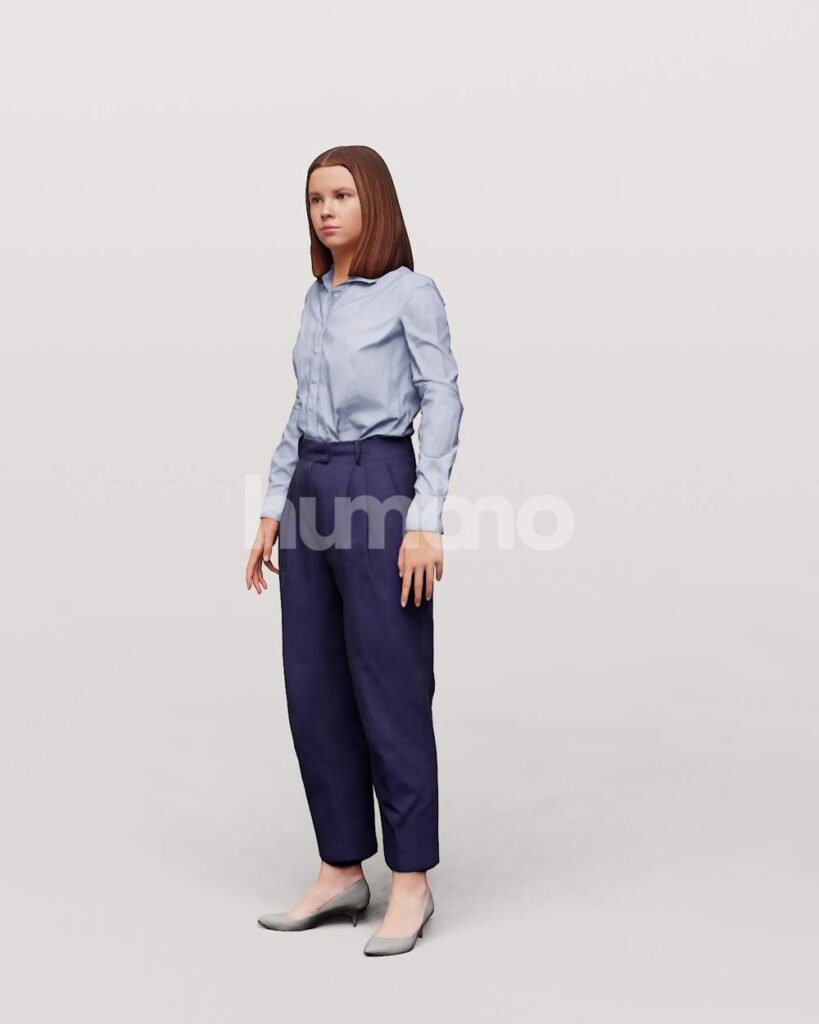 Animated 045-3745 SI2 Woman Standing Idle – Humano 3D – 3d People ...