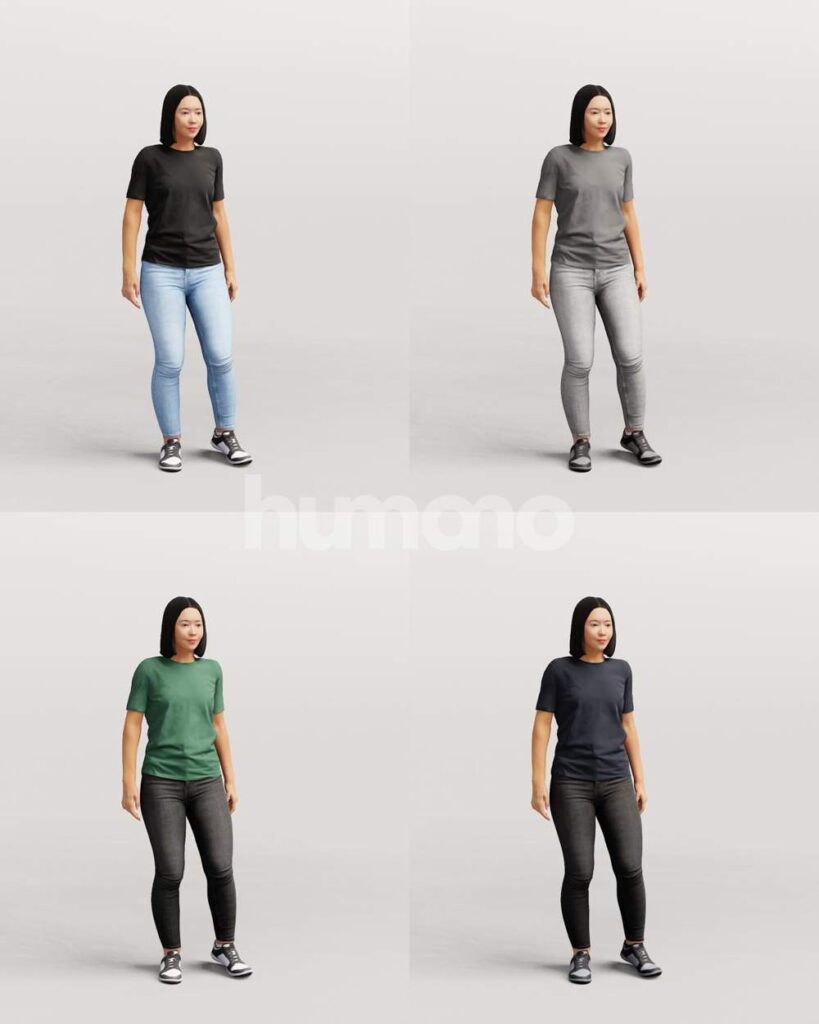 Animated 048-3658 SI3 Woman Standing Idle – Humano 3D – 3d People ...