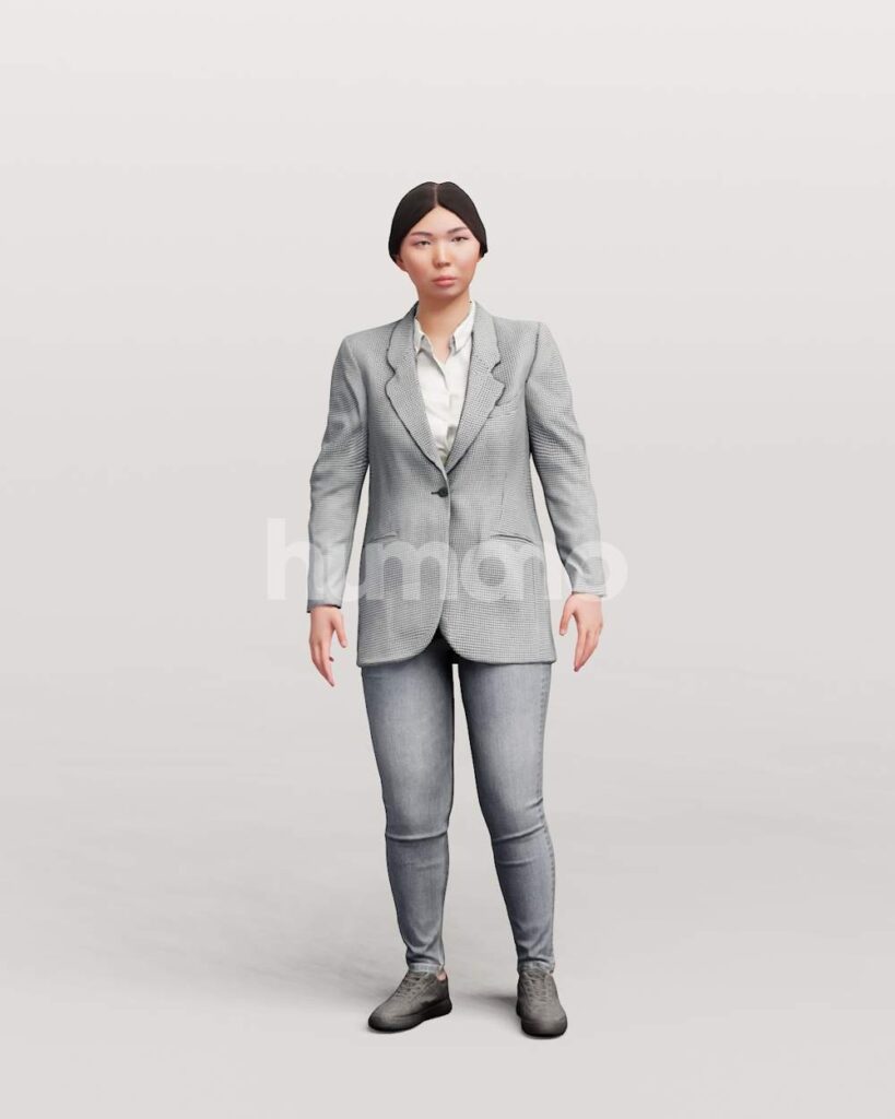 Animated 051-5534 SI4 Woman Standing Idle – Humano 3D – 3d People ...
