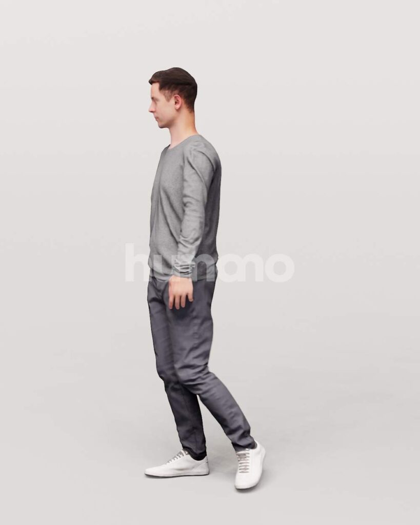 Animated 053-2187 SM2 Man Moving Around – Humano 3D – 3d People Collections