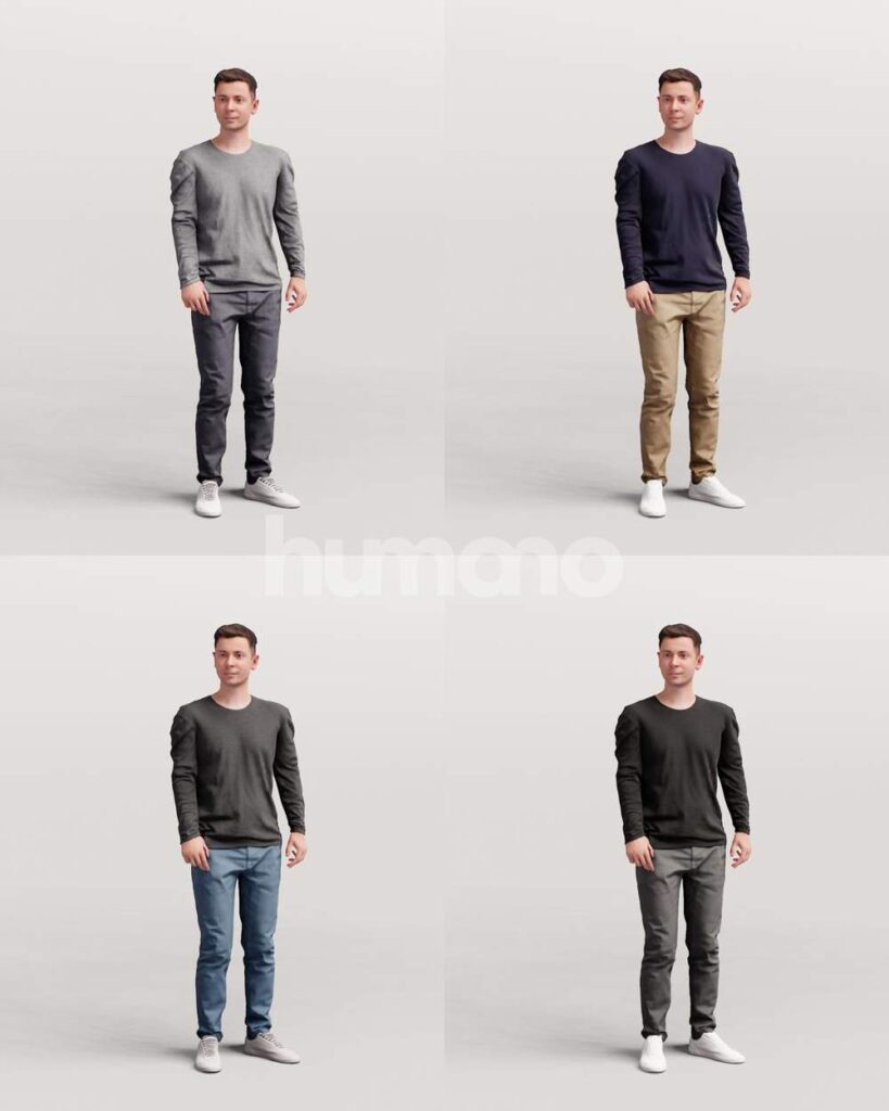 Animated Free Model – Humano 3D – 3d People Collections