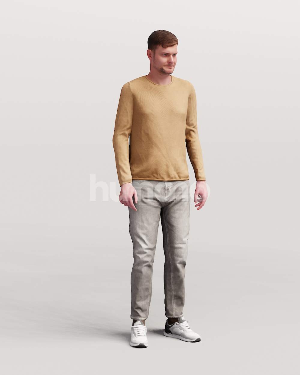Animated 056-2632 SL1 Man Standing Listening – Humano 3D – 3d People ...