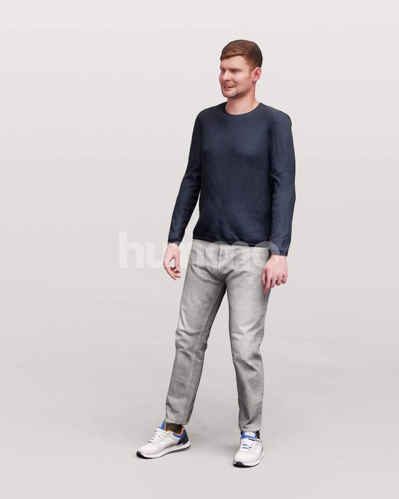 Animated 056-2632 ST4 Man Standing Talking – Humano 3D – 3d People ...