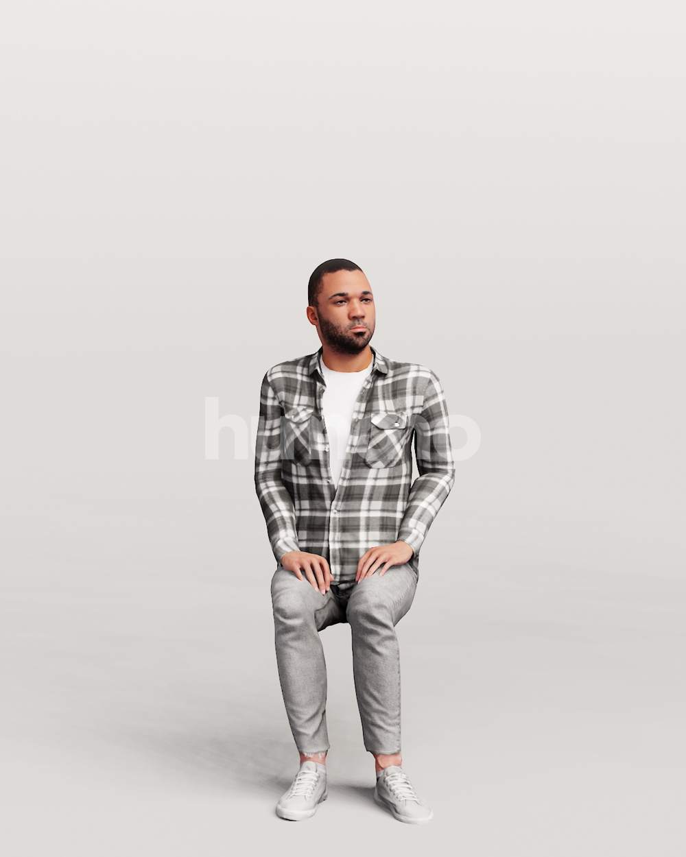 Animated 063-2861 S1 Man Sitting – Humano 3D – 3d People Collections