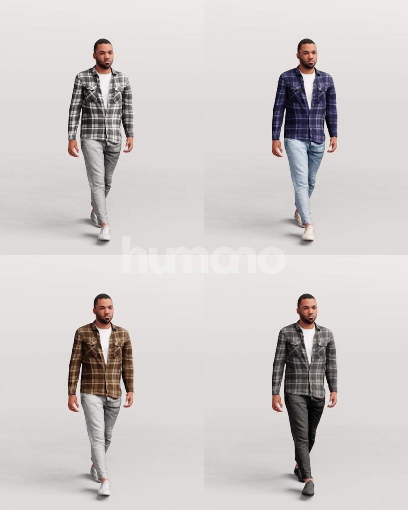 Animated 063-2861 W2 Man Walking – Humano 3D – 3d People Collections