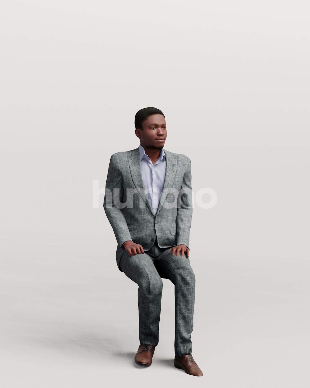 Animated 064-4957 S2 Man Sitting – Humano 3D – 3d People Collections