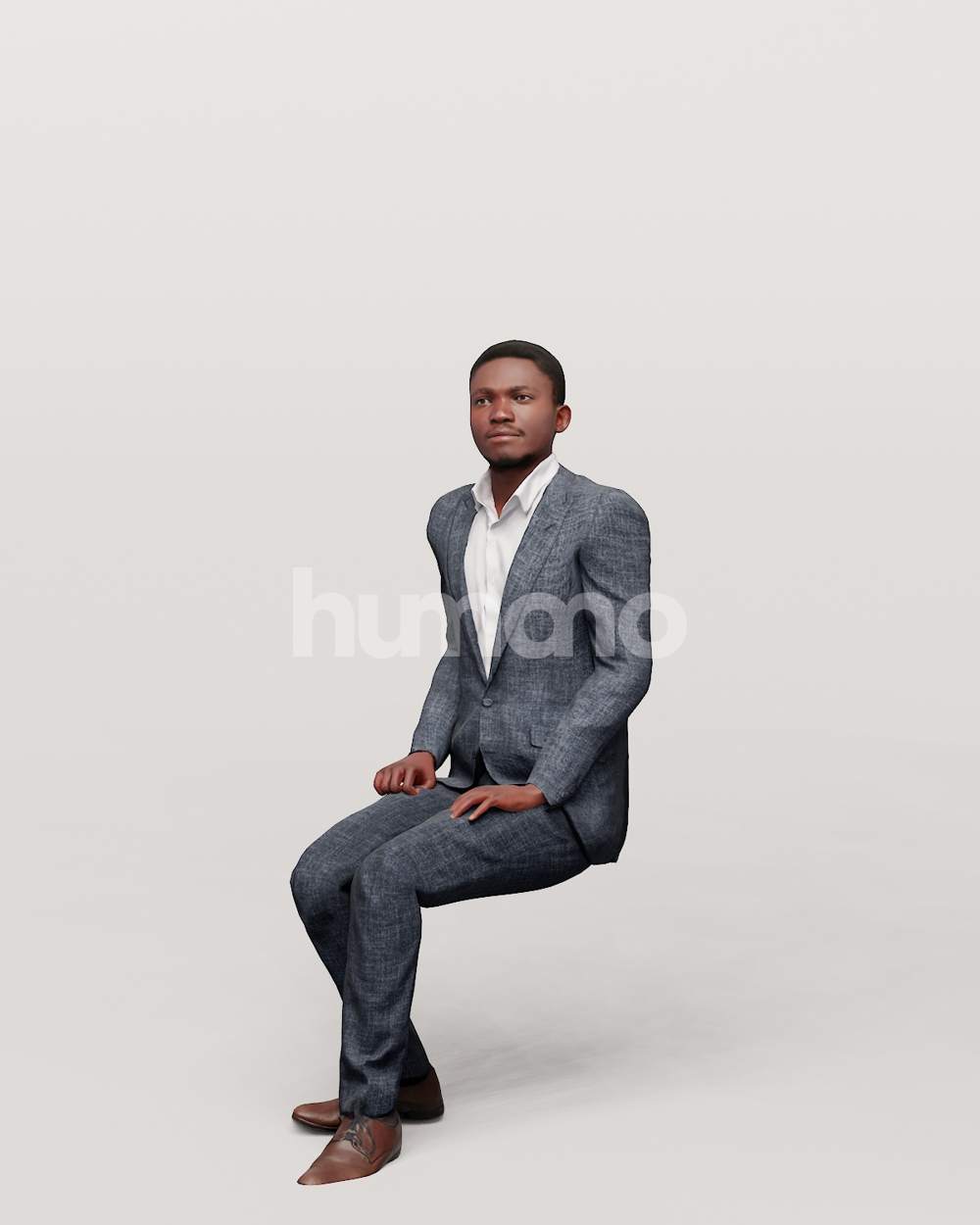 Animated 064-4957 S2 Man Sitting – Humano 3D – 3d People Collections