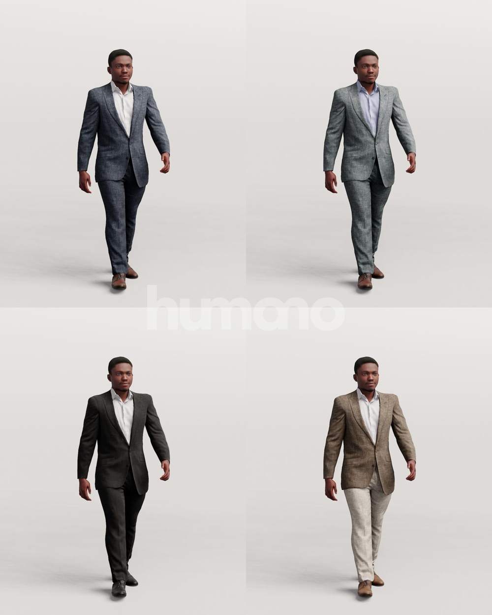 Animated 064-4957 W1 Man Walking – Humano 3D – 3d People Collections
