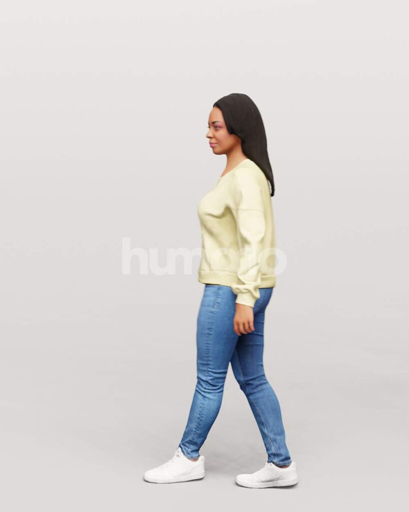 Animated 080-4502 SM1 Woman Moving Around – Humano 3D – 3d People ...