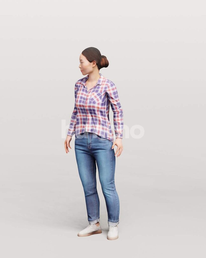 Animated 083-5324 SL2 Woman Standing Listening – Humano 3D – 3d People ...