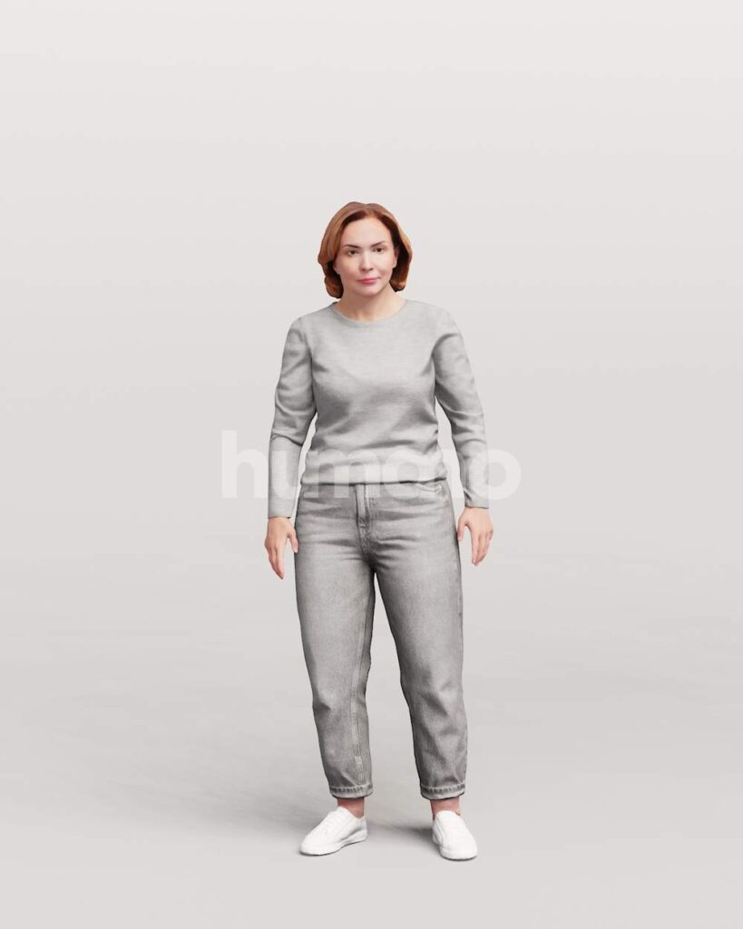 Animated 094-5613 SI4 Woman Standing Idle – Humano 3D – 3d People ...